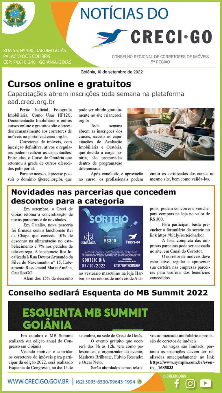 CRECI GO – Portal de Corretores de Imóveis do Estado de Goiás