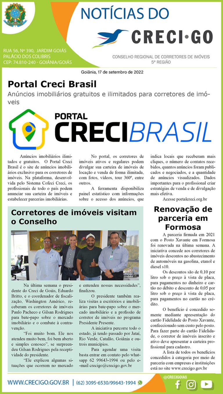 CRECI GO – Portal de Corretores de Imóveis do Estado de Goiás