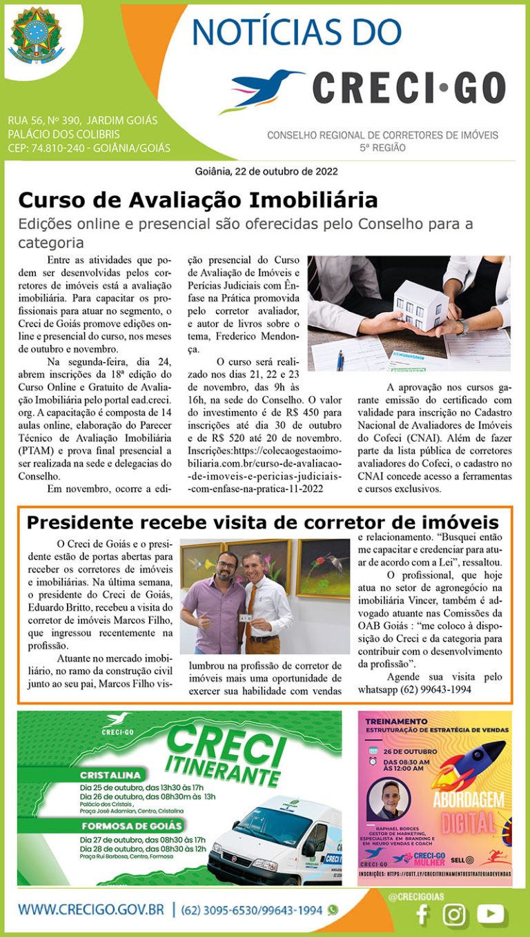 CRECI GO – Portal de Corretores de Imóveis do Estado de Goiás