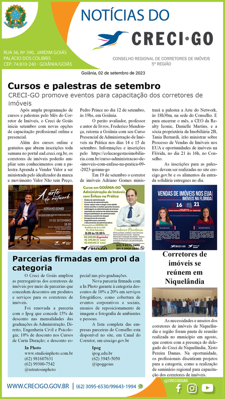 CRECI GO – Portal de Corretores de Imóveis do Estado de Goiás