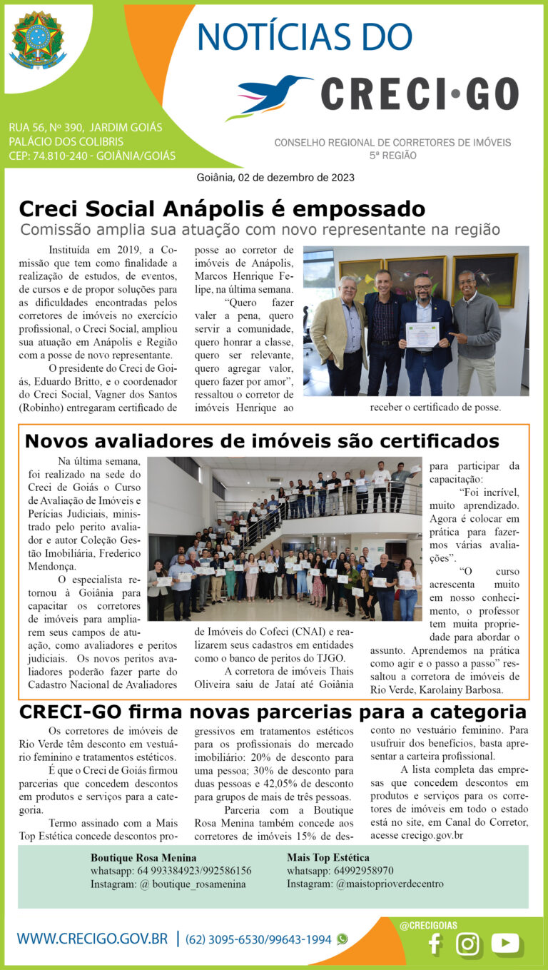 CRECI GO – Portal de Corretores de Imóveis do Estado de Goiás