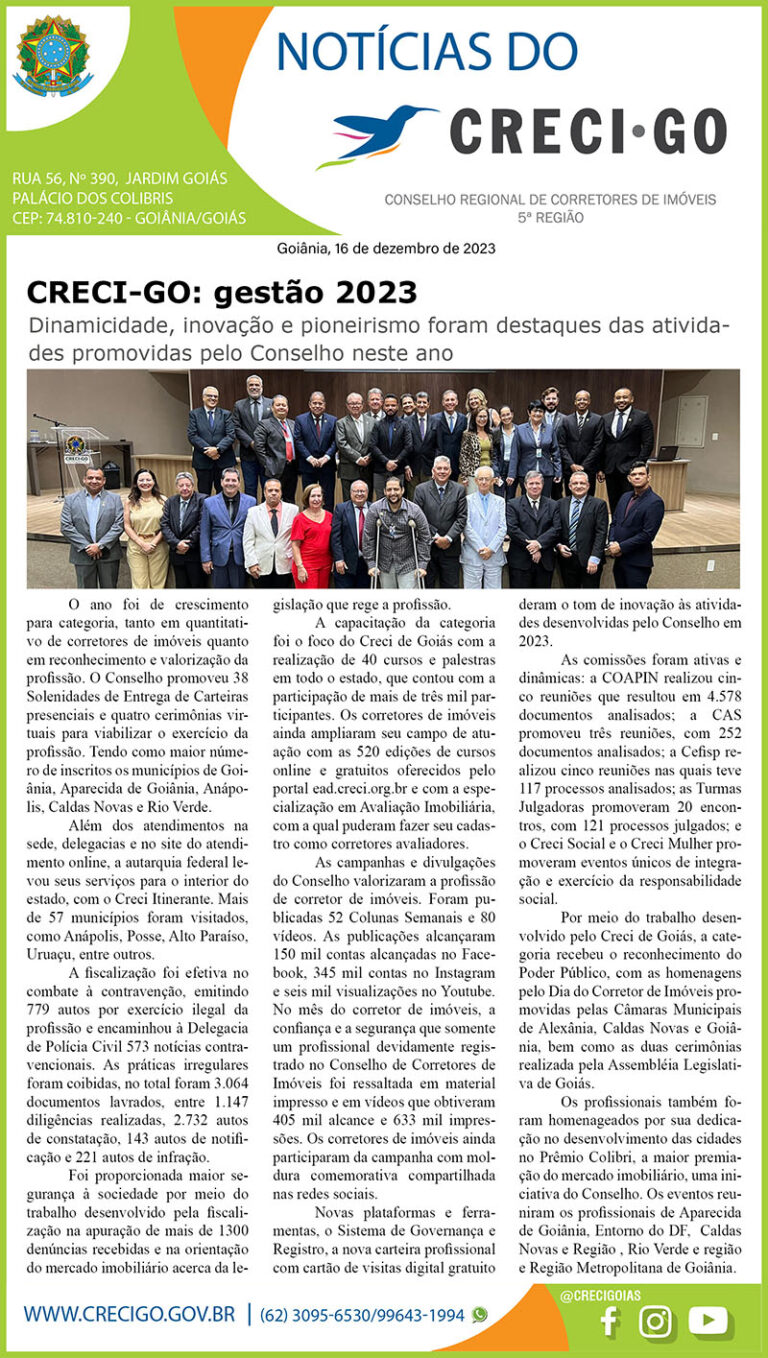 CRECI GO – Portal de Corretores de Imóveis do Estado de Goiás