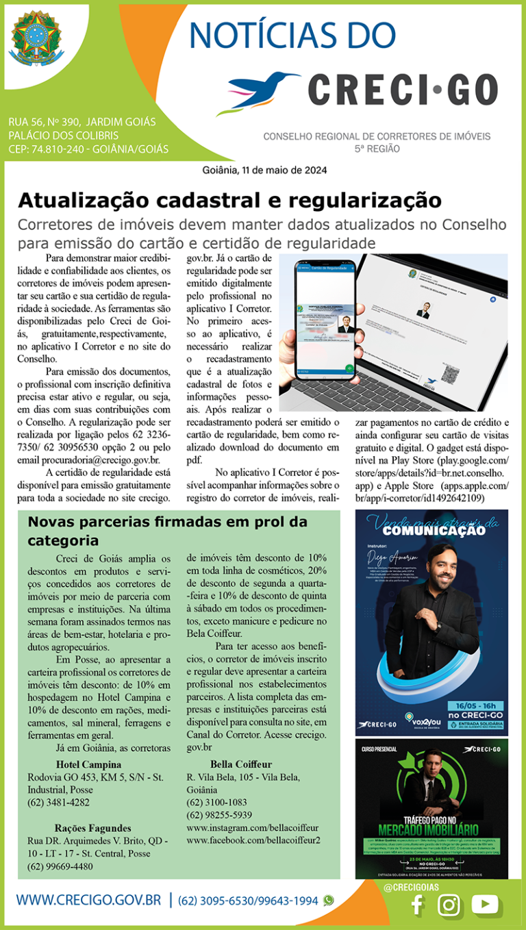 CRECI GO – Portal de Corretores de Imóveis do Estado de Goiás