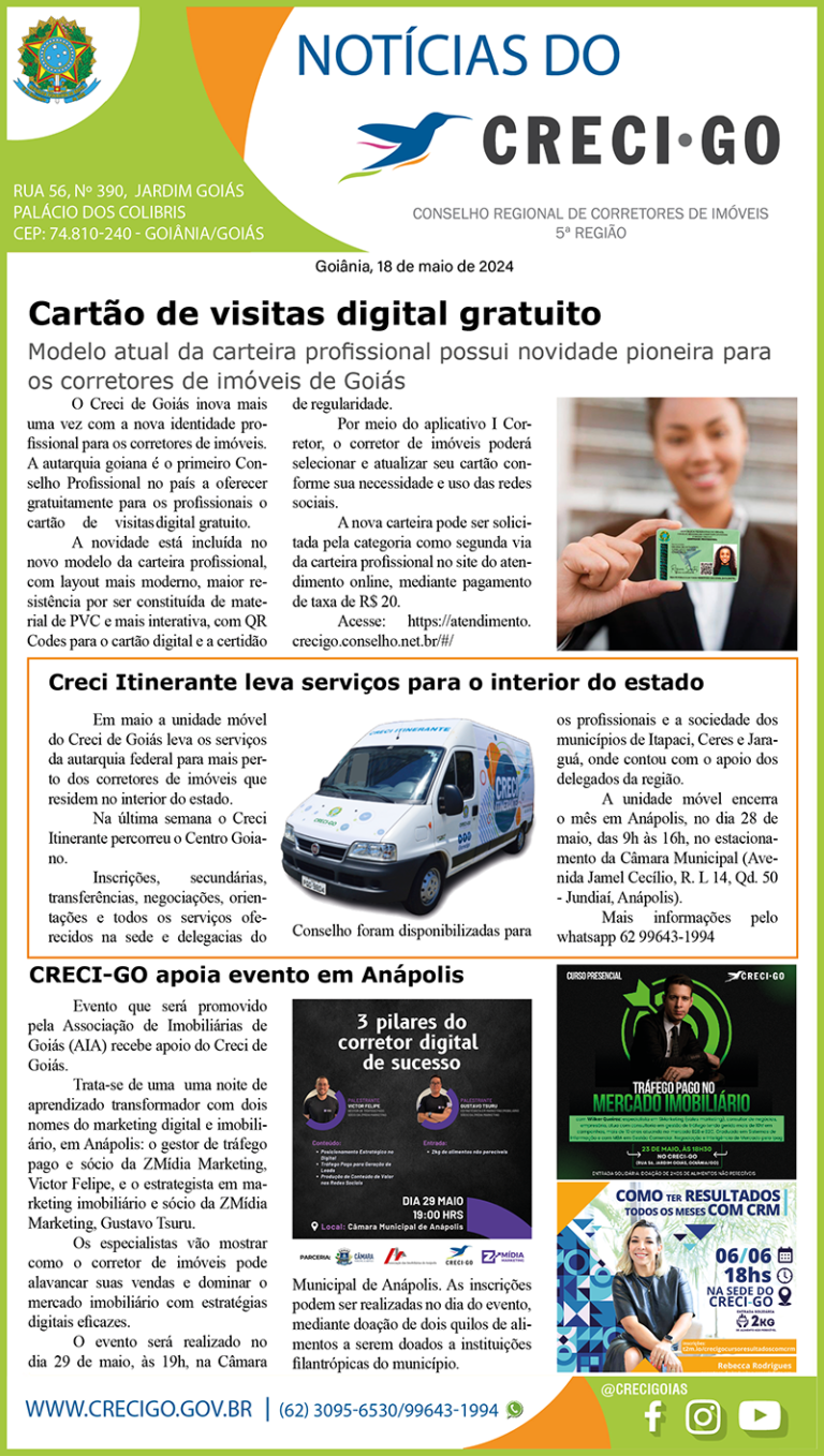 CRECI GO – Portal de Corretores de Imóveis do Estado de Goiás